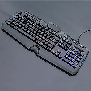 apfkkf Luminous Gaming Keyboard, 104 Keys, Wired, Suitable for Desktop, Computer, PC