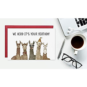 Llama Birthday Card,Funny Alpaca Birthday Cards For Friends