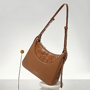 Cowhide Leather Crossbody Purses for Women Classic Clutch Shoulder Bags for Ladies Trendy Handbags Small Underarm Bag Purses