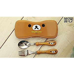 Kids Spoon Fork Set with Case Stainless Steel 304
