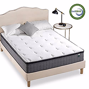 ZINUS 10 Inch Cool Touch Comfort Gel-Infused Hybrid Mattress / Pocket Innersprings for Motion Isolation / Mattress-in-a-Box, Twin