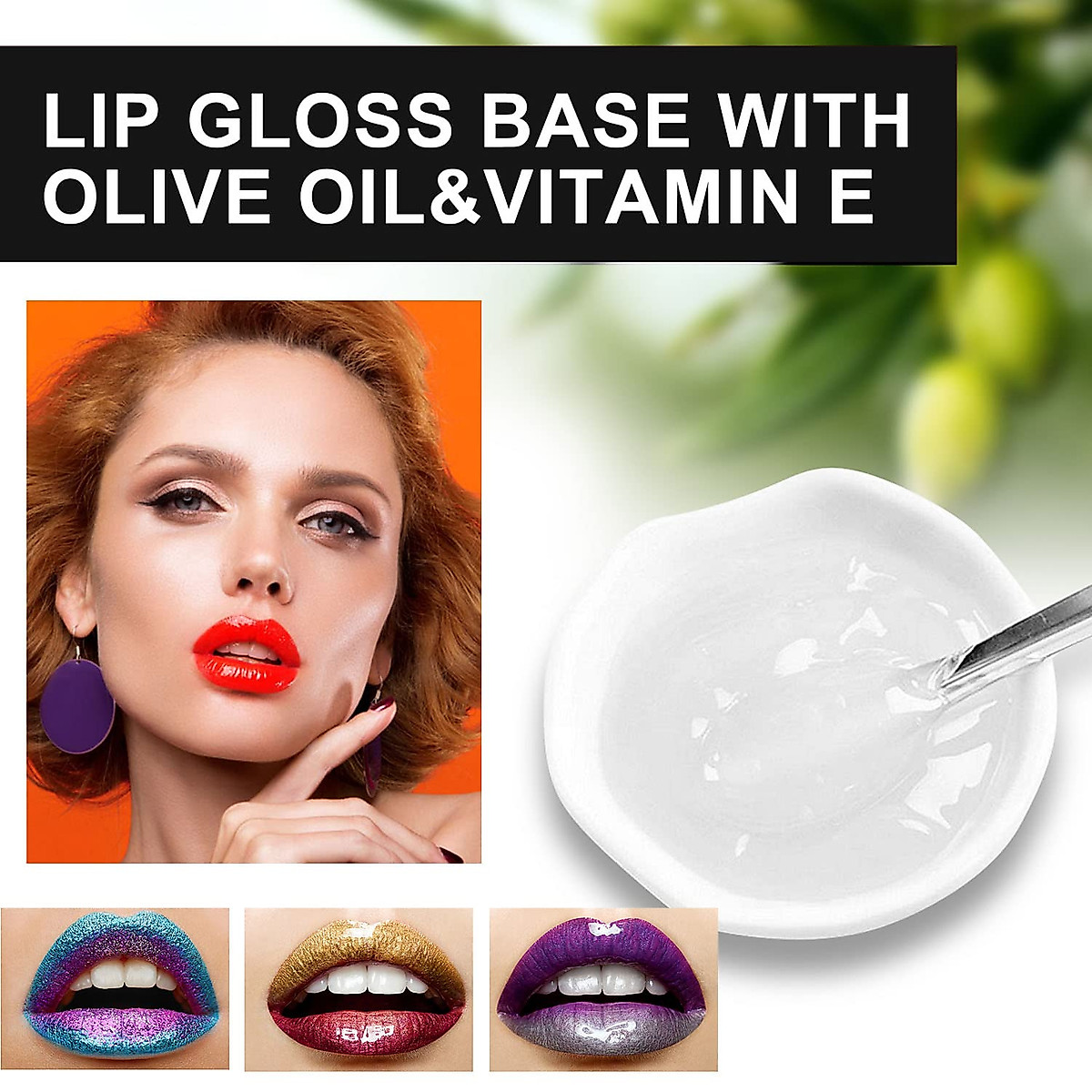 2 Pack Lip Gloss Base Oil, lip makeup primers, Moisturize Basic Lipstick Material, Non-Stick, Base for DIY Handmade Lip Balms Lip Gloss