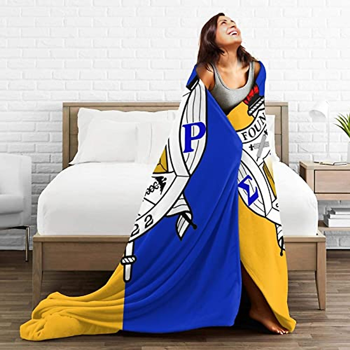 Sigma Gamma Rho Blanket Flannel Throw Ultra Soft Micro Blanket 50inchx40inch, Black