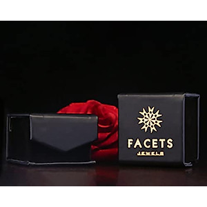 FACETS JEWELS 2.60 Carat Full white Moissanite Diamond Three Stone Engagement And Wedding Ring For Women in Solitaire With Assets Shape In- 10K Solid Yellow Gold Size 6.5