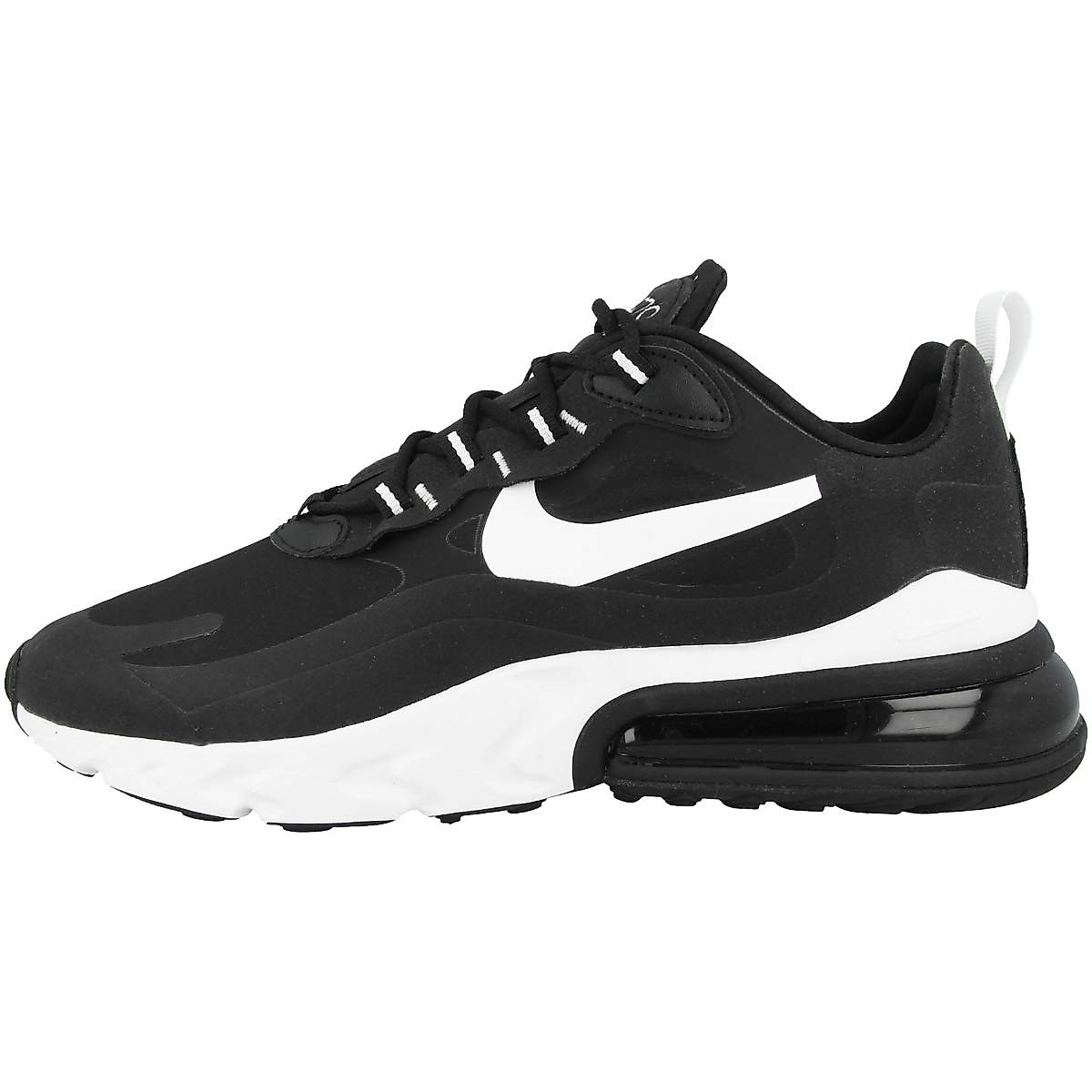Nike Men's Air Max 270 React Black/Black-White, Black/Black/White, 11