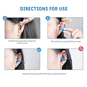 100 Pairs Ear Plugs, Corded Earplugs, Reusable, Individual Package, Soft & Comfortable, Ear Plugs for Noise Cancelling 27dB NRR, Snoring, Shooting, Working, Loud Noise