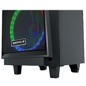 Rockville RockNGo 800 10" Portable Wireless Bluetooth Speaker w/LED/Wheels/Loud!, Black