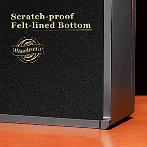 Woodronic Cigar Humidor and Boveda 72% Humidity Packs with Accessory Drawer, 25-50 Cigar Box with Digital Hygrometer, Spanish Cedar Lining and Divider, Boveda Holder, Great Gift for Fathers