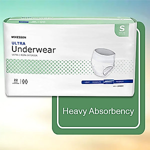 McKesson Ultra Underwear, Incontinence, Heavy Absorbency, Small, 88 Count