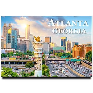 Atlanta Fridge Magnet Georgia Travel Souvenir Atlanta Olympic Torch Tower