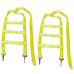 Tow Dolly Basket Strap with Twisted Snap Hooks for Small to Large Size Tires by Robbor Brand 2 inch Webbing 12,000 lbs Breaking Strength Tire Bonnet&Tire Net Fits Most 14-19" Tires