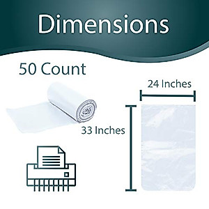 50 Paper Shredder Clear Bags - Perfect Size for Most Paper Shredders up to 15 Gallons