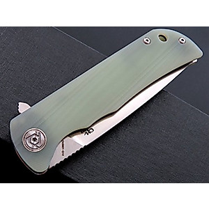Eafengrow CH3001-G10 Folding Knives D2 Steel Blade G10 Material Handle Outdoor Camping Knife Hunting Survival Hand EDC Tools (Jade)