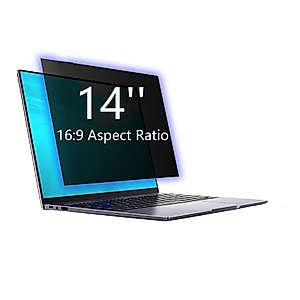 Ceydebne 14 Inch Laptop Privacy Screen Filter for Widescreen Laptop, Anti Blue Light Screen Protector, Anti-Scratch Protector Film for Data confidentiality - 16:9 Aspect Ratio