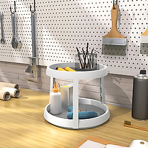 SimpleHouseware 2 Tier Turntable Lazy Susan Spice Organizer