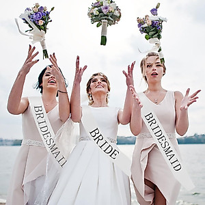 2Pcs White Sash Blank Sash Custom Sash Prom Queen Sash Homecoming Sashes Pageant Sash Senior Sash Wreath Sash Bride Sash, Satin Sash For Wedding Graduation Birthday Halloween Party, White Sashes Blank