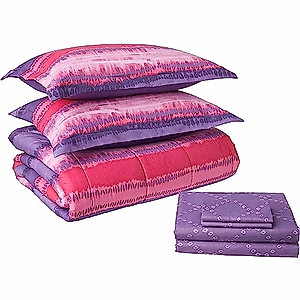 My Room Tie Dye Ultra Soft Microfiber Comforter Sheet Set, Multi-Colored, Full