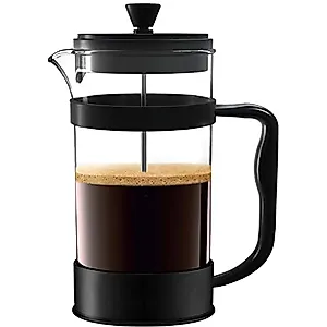 Utopia Kitchen 34 Ounce French Press Espresso and Tea Maker with Triple Filters, Stainless Steel Plunger and Heat Resistant Borosilicate Glass - Black