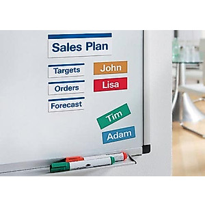 Avery Zweckform J8875-5 Printable Magnetic Sheets with Special Coating 50 x 140 mm 5 Sheets / 40 Labels White