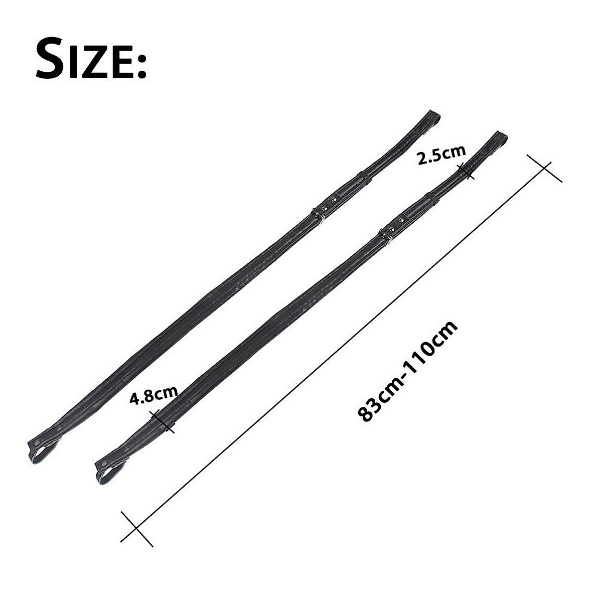 BIBISTORE Soft Leather Adjustable Accordion Shoulder Harness Straps Instrument Accessories (Black)