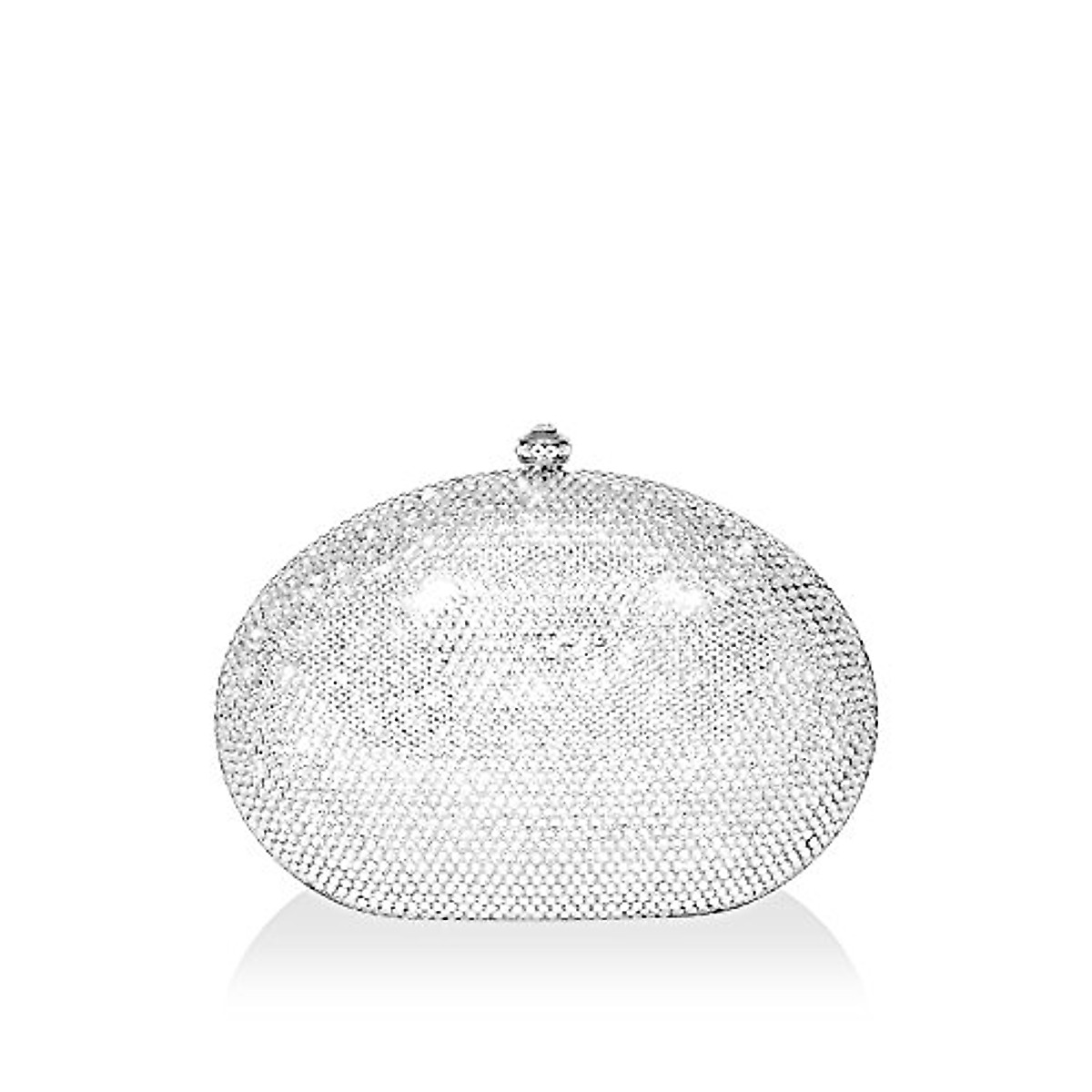 Dolli Rose Crystal Minaudiere Clutch (Silver)