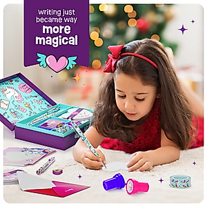Unicorn Stationery Set for Kids - Unicorn Gifts for Girls Ages 6, 7, 8, 9, 10-12 Year Old Age - Stationary Letter Writing Art Kit - Best Girl Birthday Gift - Preteen Craft Toys, Christmas Presents