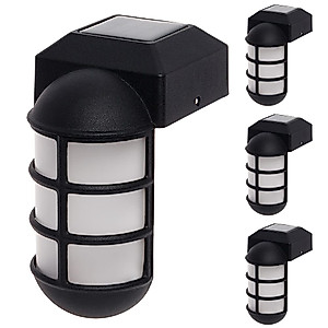 GreenLighting Marina Solar Post Cap Lights Fits 4x4 Nominal Wood Outdoor Solar Powered Post Cap Light, Fence Post, Landscaping, Deck, Garden- Bright LED, Waterproof Nautical Lighting Black 4 Pack