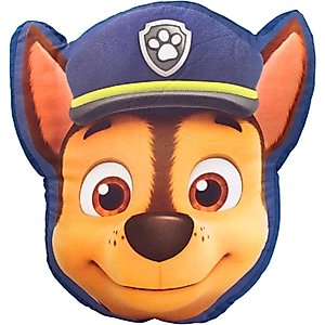 Hasbro Paw Patrol Chase Head Shaped Super Soft Deluxe Pillow Cushion 40cm 16"