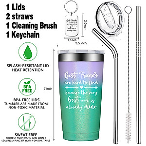 BIRGILT Best Friend Gift for Women - Friendship Gifts for Best Friends - Best Friend Christmas Gifts for Women - 20oz Best Friend Tumblers Cups