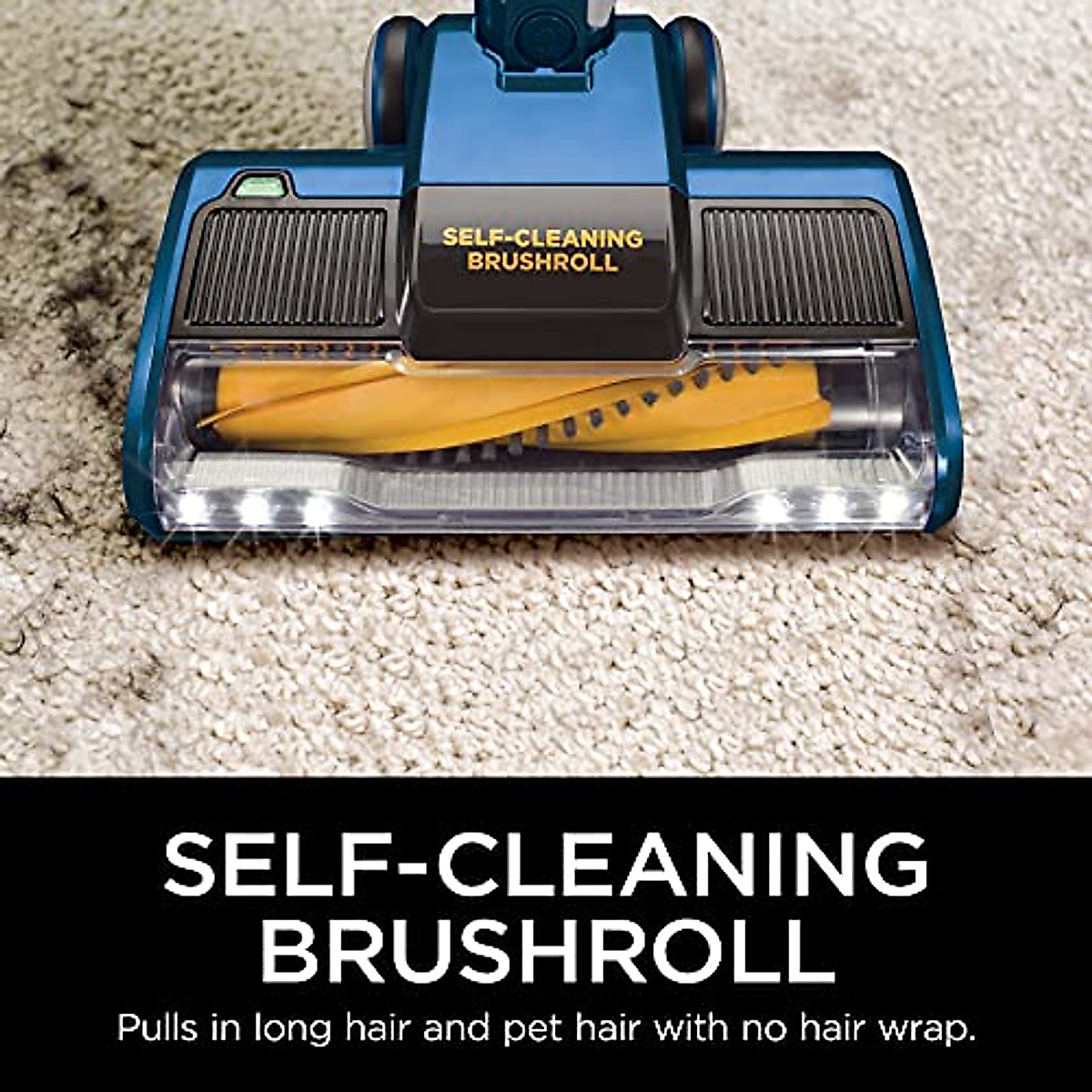 Shark HV343AMZ Rocket Corded Stick Vacuum with Self-Cleaning Brushroll, Lightweight & Maneuverable, Perfect for Pet Hair Pickup, Converts to a Hand Vacuum, with Crevice & Upholstery Tools, Blue/Silver