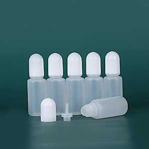 lasenersm 20 Pieces 10ml LDPE Plastic Thin Tip Dropper Bottles Liquid Drop Bottles Small Mouth Dropping Bottles Empty Squeeze Dropper Bottles Translucent Plastic Dropper Bottle with White Cap