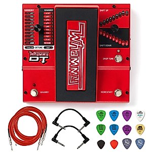 Briskdrop Digitech Whammy DT Pitch Shift Drop Tune Pedal Bundle with 2 Patch Cables, 2 Instrument Cables, and Dunlop Variety Pick Pack, whammyDT-bundle