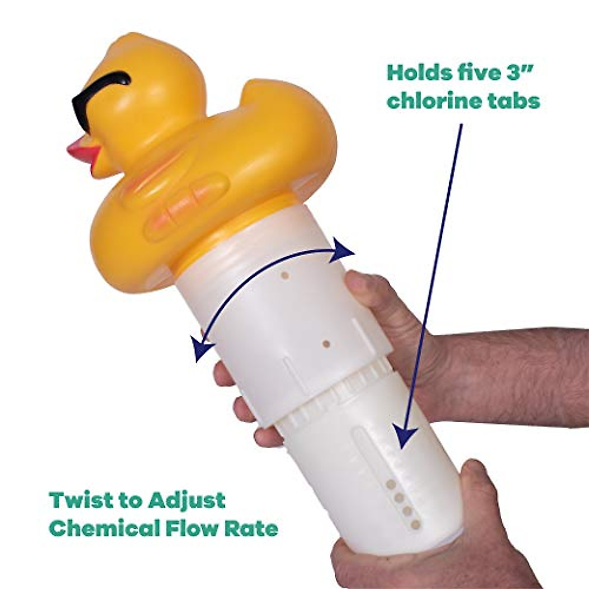 GAME 4002 Derby Duck, 3 Inch Chlorine, Five Tablet Capacity Above-or ...