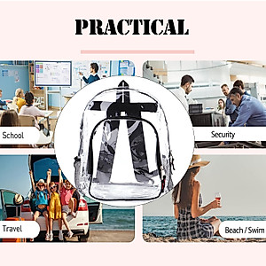 Heavy Duty Transparent Clear Backpack See Through Backpacks for School,Sports,Work,Stadium,Security Travel,College
