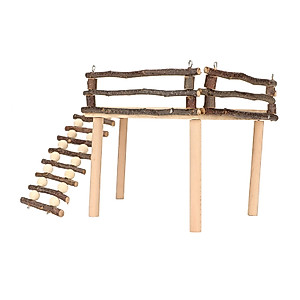Zerodis Hamster Climb, Multipurpose Hamster Playing Hamster Bridge Rodents Chew Toy for Hamsters Chinchillas Guinea Pig Ferret Reptile