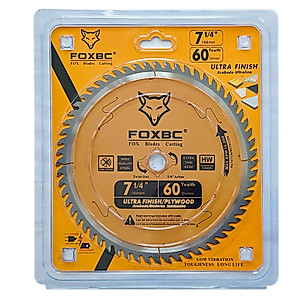 FOXBC 7-1/4" Circular Saw Blade 60-Tooth Replacement for Freud Diablo D0760A D0760X, DeWalt DWA171460 Ultra Fine Finish Circular Saw Blade