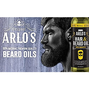 Arlo's Pro-Growth Hair and Beard Oil 8 oz. - Hair Oil, Mustache Oil and Beard Oil Growth