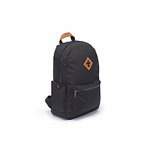 Revelry Supply Explorer Smell Proof and Water Resistant Medium Size Travel Backpack - 18 L (Black)