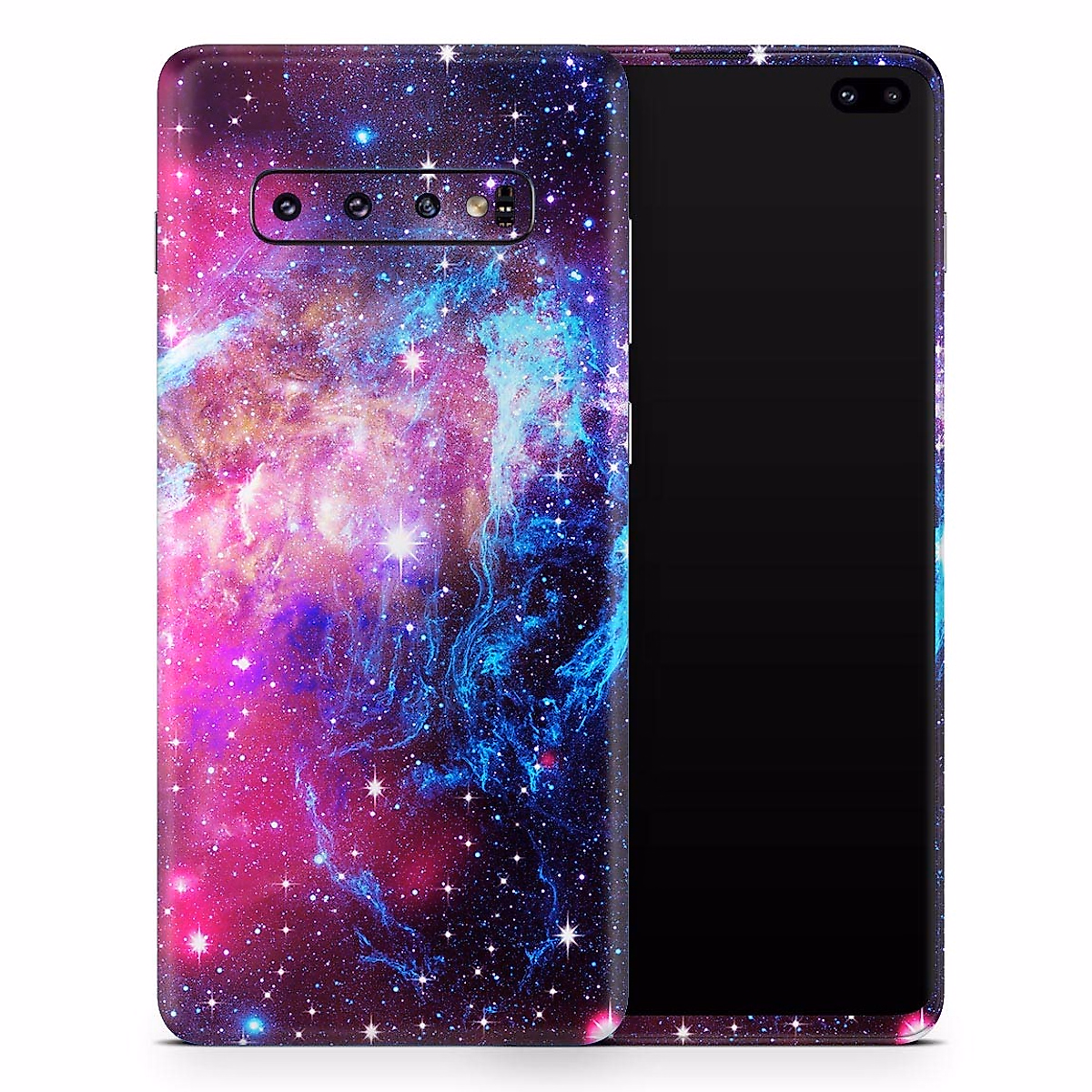 DesignSkinz Bright Trippy Space Protective Vinyl Decal Wrap Skin Cover Compatible with The Samsung Galaxy S20 (Screen Trim & Back Glass Skin)