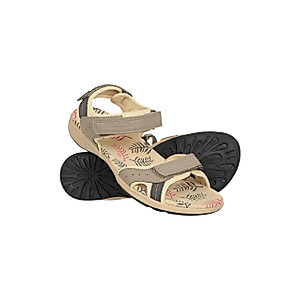 Mountain Warehouse Athens Printed Womens Sandals Beige Womens Shoe Size 8 US