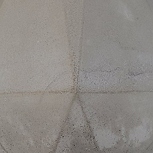 Amazon Brand - Rivet Mid Century Modern Diamond Cut Concrete Bedside Table Desk Lamp With Light Bulb, 20 Inches, Polished Nickel