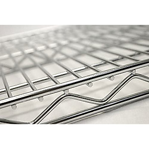 Omega 18" Deep x 36" Wide x 80" High 6 Tier Slanted Wire Chrome Shelf Truck