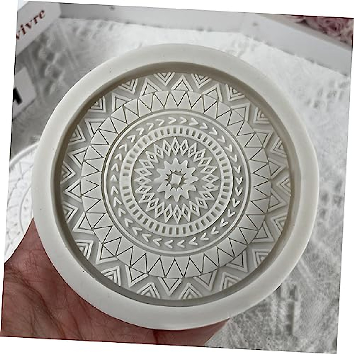 TEHAUX 2pcs House Decorations for Home Tool Tray Silicone Molds Silica Gel Silicone Coaster Mould Coaster Mold Silicone Tray Mold Base Diffuser Stone Epoxy Mold Round Tea Coaster