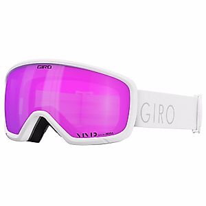 Giro Millie Ski Goggles - Snowboard Goggles for Women & Youth - White Core Light Strap with VIVID Pink Lens