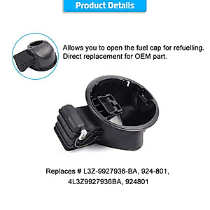 Fuel Filler Neck Housing Door Replacement for 2004 2005 2006 2007 2008 Ford F150 Replaces OEM 4L3Z-9927936-BA, 924-801, 4L3Z9927936BA, 924801 Gas Tank Pocket with Hinge