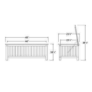 Cambridge-Casual AM-370218T Arie Storage Box, Natural Teak