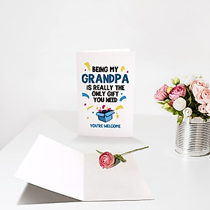 Funny Grandpa Father's Day Card, Father's Day Card from Granddaughter Grandson, Granddad Birthday Card, Being My Grandpa Is Really The Only Gift You Need