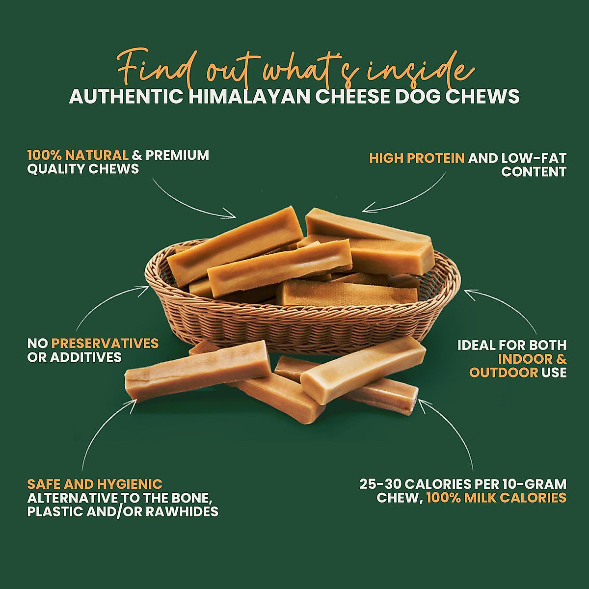 KATHMANDU'S Authentic Yak Cheese Himalayan Dog Chews - All Natural and Protein-Rich Nutrition Dog Treats, Long Lasting Chews for Aggressive Chewers, Odor & Gluten Free Yak Chew | Large (Pack of 2)