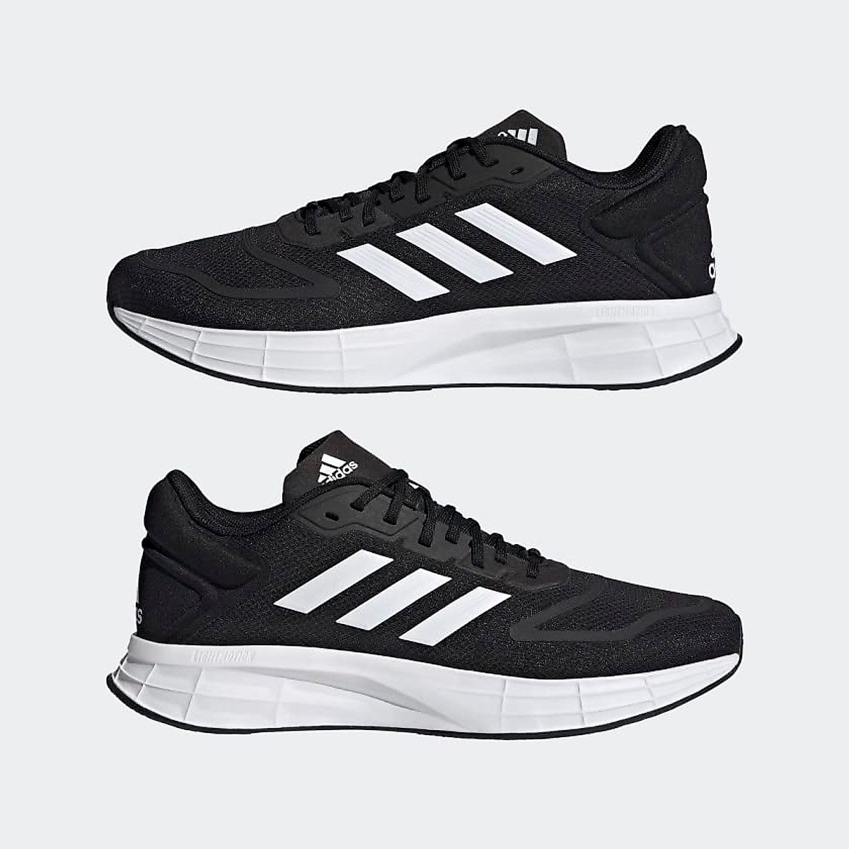 adidas Men's Duramo Sl 2.0 Running Shoe, Black/White/Black, 10
