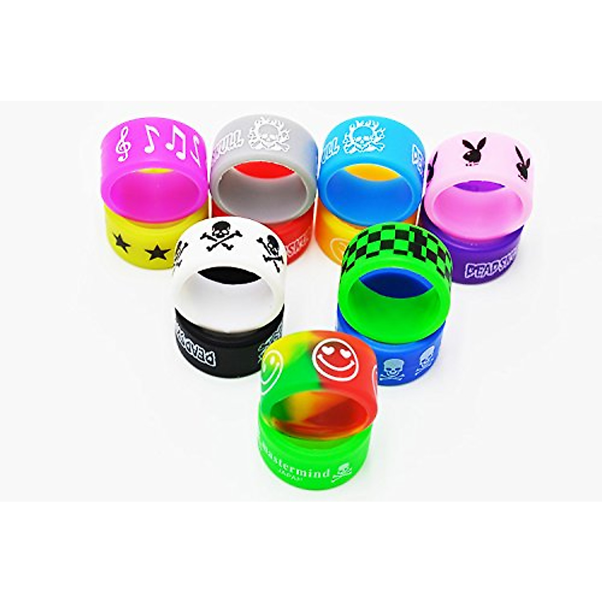 SIlicone Bands - Pack of 30 Rings Silicone Anti Slip SIlicone Bands Accessories for RBA RDA Tank Mechanical Mods glass - Diameter 20mm